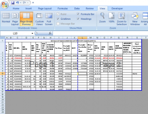 How to preview the page after using page break in Excel?