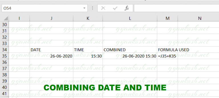 COMBINE DATE AND TIME IN EXCEL - GyanKosh | Learning Made Easy