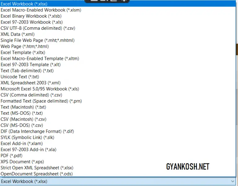 SAVE A FILE IN EXCEL - GyanKosh | Learning Made Easy SAVE A FILE IN EXCEL - GyanKosh | Learning Made Easy