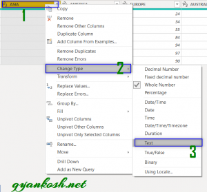 How to CONCATENATE TEXT to columns in Power Query